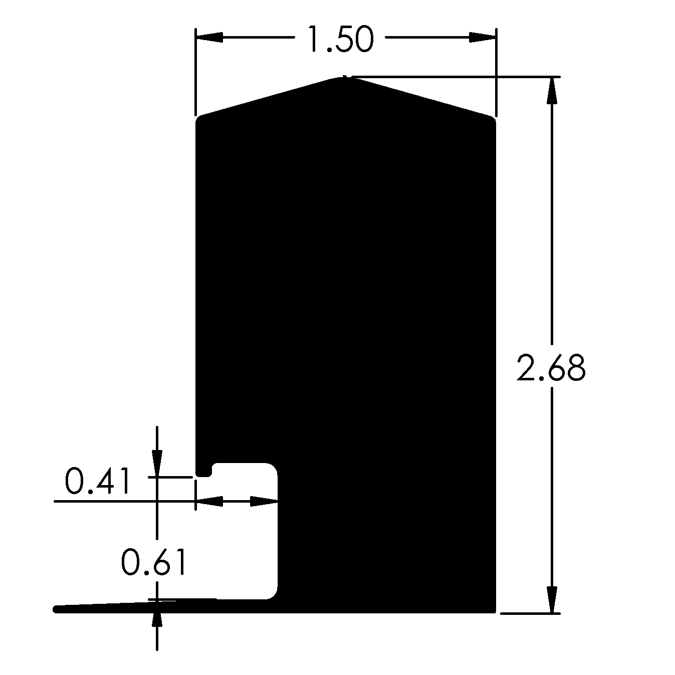 Ebbe KERB - High Curb - Brushed Nickel - Ebbe America